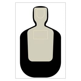 Action Target Qualification Standard Target, Black/Gray/White, 100 Box ...