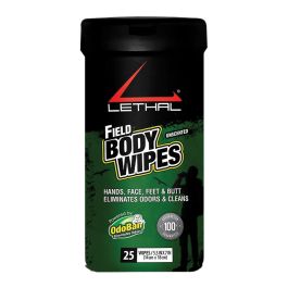 Lethal Field Scent Eliminator Body Wipes, Pack of 25 | Palmetto State ...