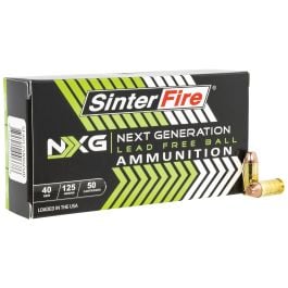 SinterFire Next Generation .40 S&W 125 gr Ammo Lead-Free Ball - 50rds ...