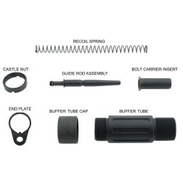 Tacfire Short Buffer Tube System for AR-Style Pistols - Black, Compact ...