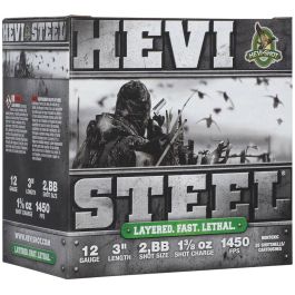 Hevi-shot Hevi-Steel 12 Gauge 3" #2/BB 1-3/8 Ounce 25rds | Palmetto ...