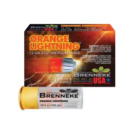 Brenneke Orange Lightning 12 Gauge Shotshell Slug, 440 gr 5rds ...