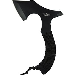 Uzi Paracord Wrapped Full Tang Throwing Axe Black - Durable ...