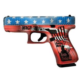 Glock 19 Gen5 9mm 4.02" 15rds, Distressed RWB Trump | Palmetto State Armory