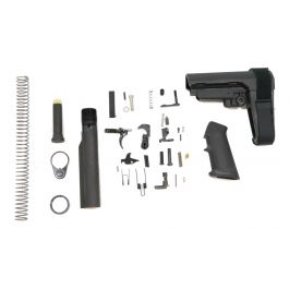 PSA | Pistol Lower Build Kit w/Adjustable SB Tactical Brace | Black ...