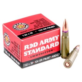 Red Army Standard 7.62x 39mm Ammo 124 gr Fmj -AM2423 | Palmetto State ...