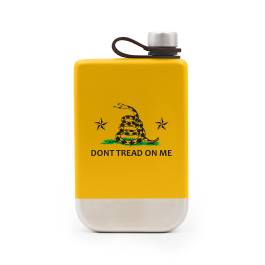 Yukon Outfitters 9oz Highline Flask, Gold w/ Don't Tread On Me ...