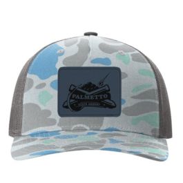 PSA Fishing Richardson Hat w/ Leather Patch, Saltwater Duck Camo ...