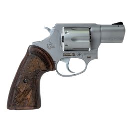Taurus 856 .38 Special 6 Shot 2" Revolver, Stainless/Silver, Wood US ...
