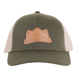 PSA Snap Back Hat w/Faux Leather Logo, Olive OSFM | Palmetto State Armory