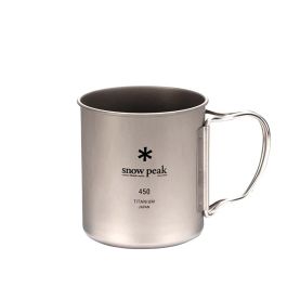 Snow Peak Titanium Single 450 Cup Camping Mug, Silver - MG-143 ...