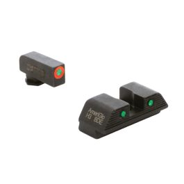 Ameriglo Trooper Night Sight Set - Front/Rear Green Illuminated Sights ...
