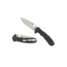 Spyderco Amalgam Folding Knife Drop Point Black - Durable, Lightweight ...