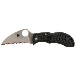 Spyderco Manbug Folding Knife Wharncliffe Black Serrated Edge - Compact ...