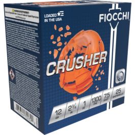 Fiocchi Exacta Super Crusher 2.75" 12 Gauge Ammo, 250 Rounds - 12CRSR75 ...