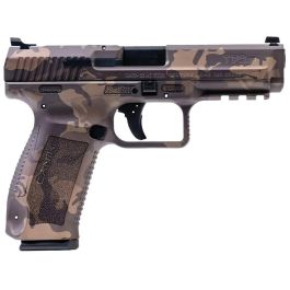 Canik TP9SF 9mm 4.46" High-Capacity Pistol 18rds, Woodland Bronze Camo ...