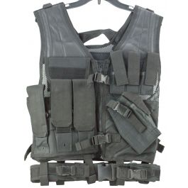 NcStar Tough PVC/Mesh Webbing MED-2XL Tactical Vest, Black - CTV2916B ...