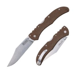 Cold Steel Range Boss Folding Knife Clip Point Flat Dark Earth - Smooth ...