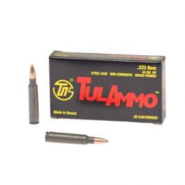 Tula 223 Ammo 55gr HP Steel Cased 20rd - TA 223 Ammo 552 | Palmetto ...