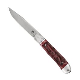 CobraTec Knives Trapper Hidden Release Folding Knife Drop Point Red ...