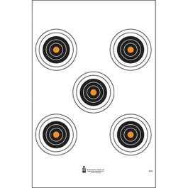 Action Target 5-Bullseye Target, Black/Orange | Palmetto State Armory