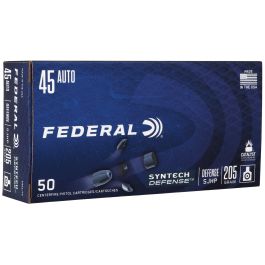 Federal Syntech Defense .45 ACP Ammunition, 50 Rounds JHP 205Gr ...