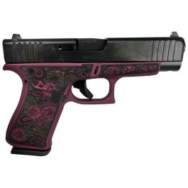 Glock G48 Custom Black Cherry Paisley Compact 9mm 4.17" 10rds, Black ...