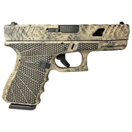 Glock G19 Gen3 Custom Method Cut/Marble Chainmail Stippled Compact 9mm ...
