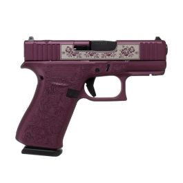 Glock G43X MOS Custom Glock & Roses Full Engraved Subcompact 9mm 3.41 ...