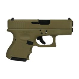 Glock G26 Gen3 Custom FDE Subcompact 9mm 3.43" 10rds, Flat Dark Earth ...