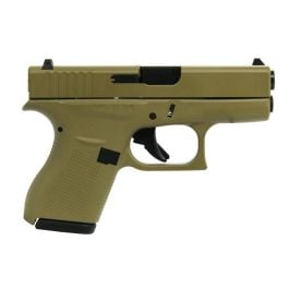 Glock G42 Custom FDE Subcompact .380 ACP 3.25" 6rds, Flat Dark Earth ...