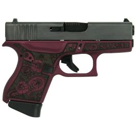 Glock G43 Gen4 Custom Black Cherry Glock & Paisley Subcompact 9mm 3.41 ...