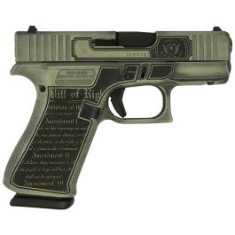 Glock G43X Trump 24 Subcompact 9mm 3.41" 10rds, Distressed Silver ...