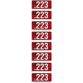 MTM Case Gard .223 Cal 2.25" L Ammo Caliber Label, Red/White Pack of 8 ...