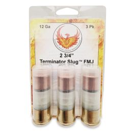 Phoenix Rising Terminator 12 Gauge FMJ Shotshell Slug, 515 gr 3rds ...