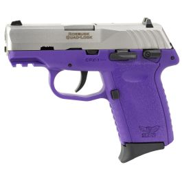 SCCY CPX-1 Gen 3 9mm Pistol, 3.1" Barrel, 3 Dot Sights, Purple, Silver ...