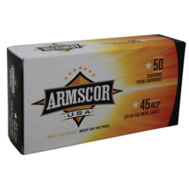 Armscor 45 Auto/ACP 230gr FMJ Ammunition 50rds - FAC45-12N | Palmetto ...