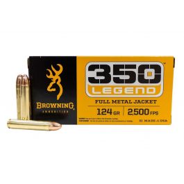Browning .350 Legend 124 gr FMJ 20 Rounds Ammunition - B192803501 ...