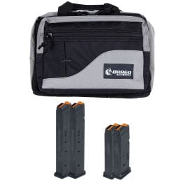 Drago Pro Gear Double Pistol Case, 2 Magpul PMAG GL9 15 Round Mags, & 2 ...