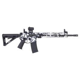 PSA Custom 5.56 1/7 NATO Rifle W/ Flat FCG, Mbus Sights, Holosun Red Dot, Artic Wraith Camo ...