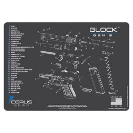 Cerus Gear ProMat 12" x 17" x 3 mm Schematic Mat for Glock Gen 3 G17 ...