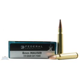 Federal 8mm Mauser 170gr SP Power-Shok Ammunition 20rds - 8A | Palmetto ...