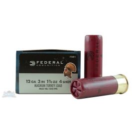 Federal 12ga 3" 4DE 2oz #4 Strut-Shok Magnum Lead Turkey Shotshells ...