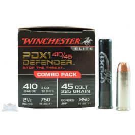 Winchester 410/45 Colt PDX1 Combo Pack Ammunition 20rds (10 410 & 10 45 ...