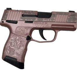 Sig Sauer P365 Optic-Ready Rose Gold & Roses 9mm 3.10" 10rds, Rose Gold ...