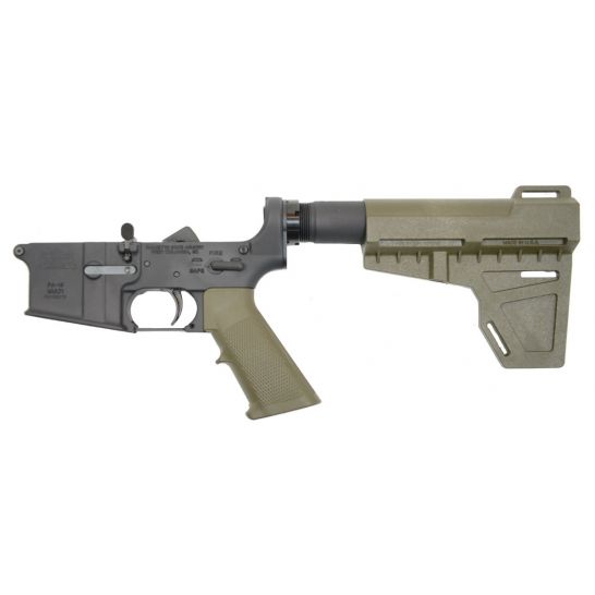 PSA AR-15 Complete Classic Shockwave Pistol Lower, ODG - No Magazine ...