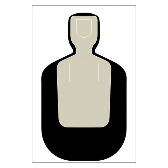 Action Target Qualification Standard Target, Black/Gray/White, 100 Box ...