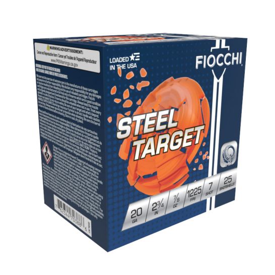 Fiocchi Steel Target 20 Gauge 2.75" #7 - 0.87 oz - 25rds - 20SLR7 ...