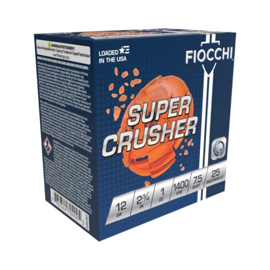 Fiocchi Super Crusher 12 Gauge 2.75" #7.5 - 1 oz - 25rds - 12SCRS75 ...