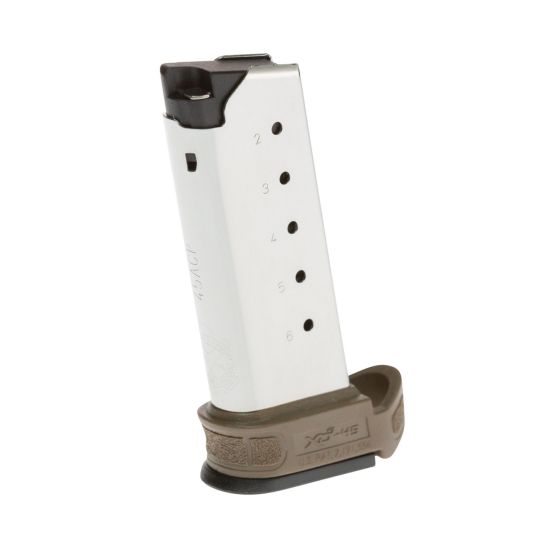 Springfield Armory 6rds .45 ACP Magazine, Stainless - XDSG5006FDE ...